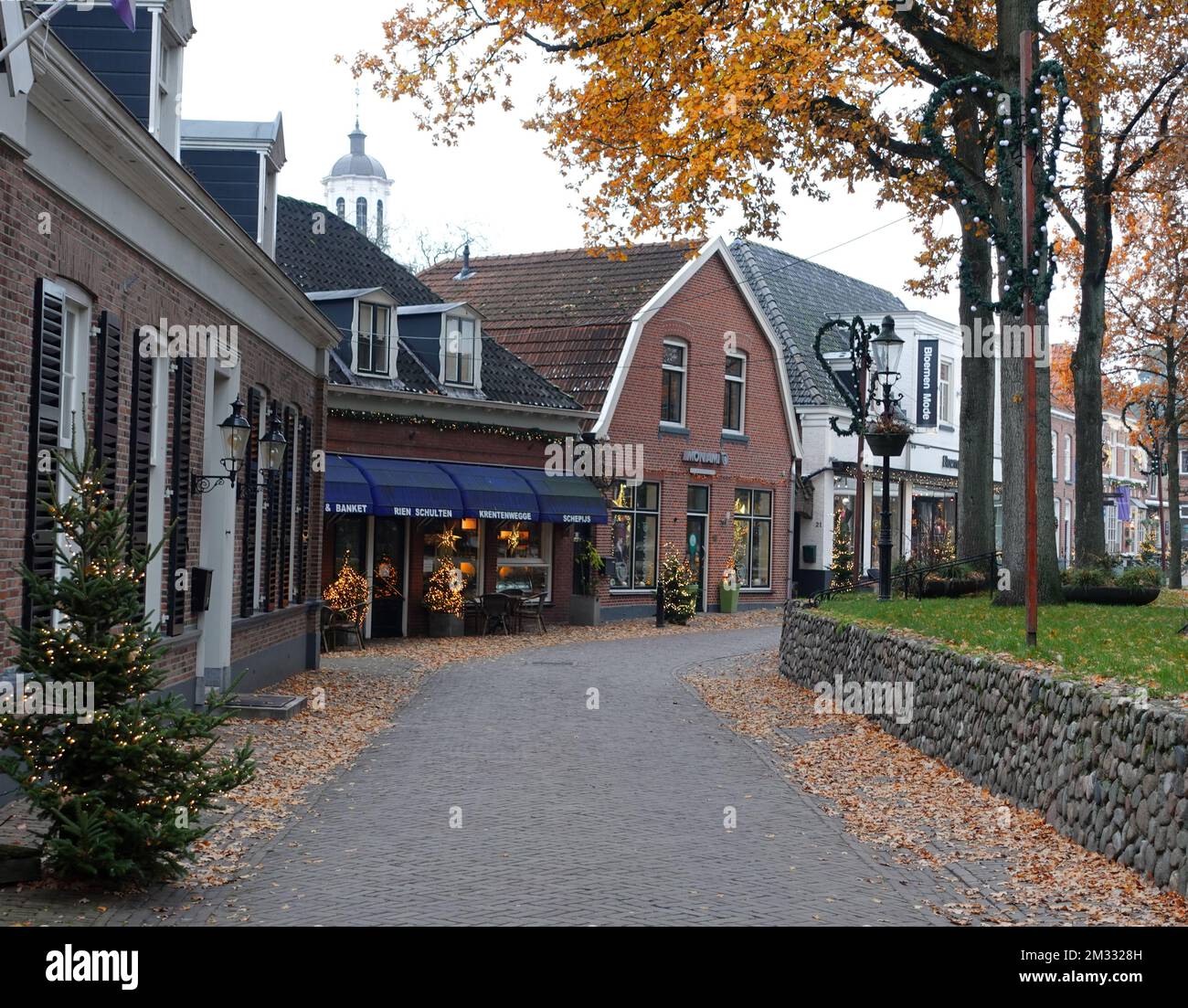 Ootmarsum, Netherlands Dec 12 2022 A village in Christmas mood. This is ...