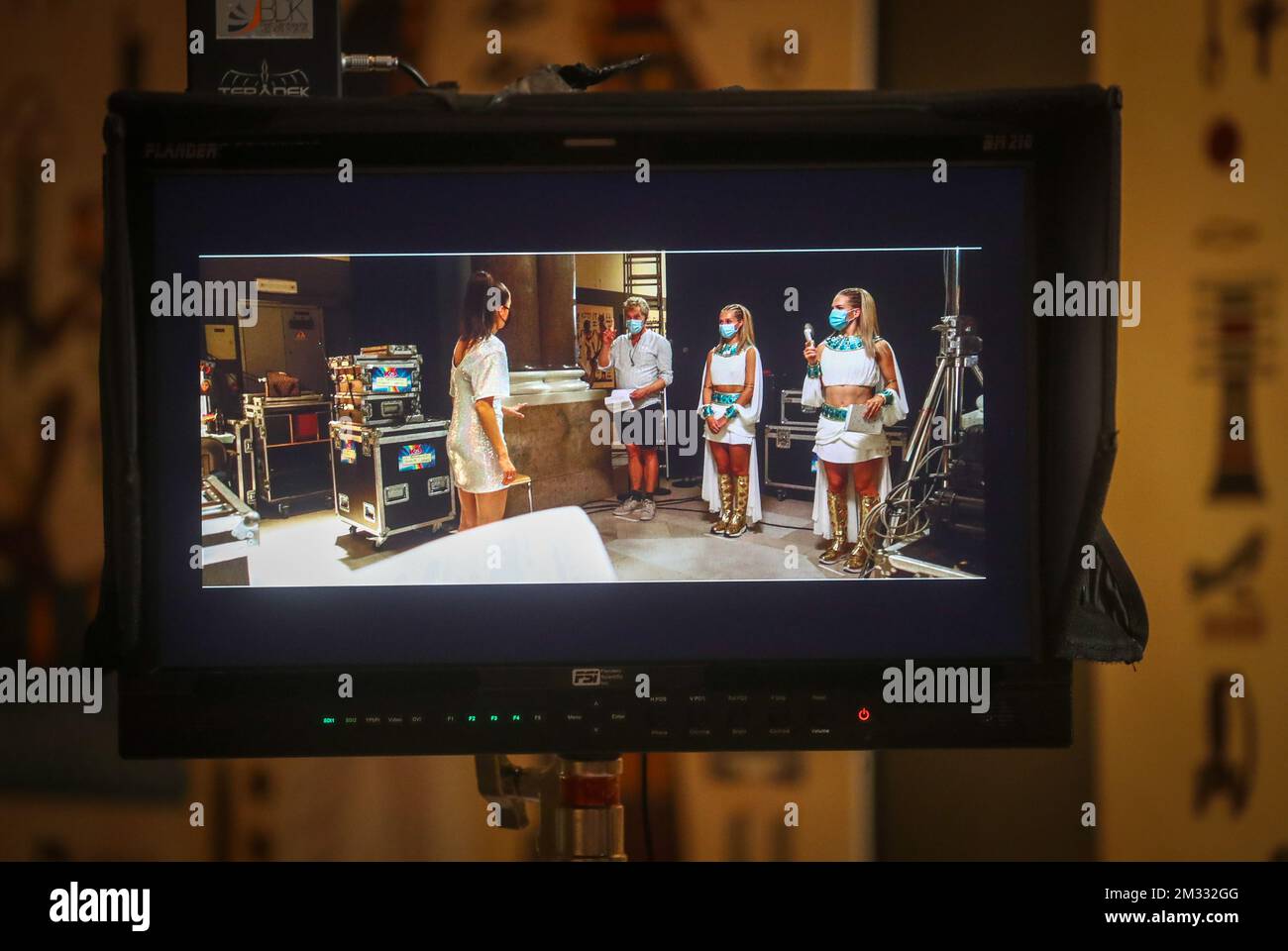 Illustration picture shows a visit to the set of Studio 100's new K3 ...