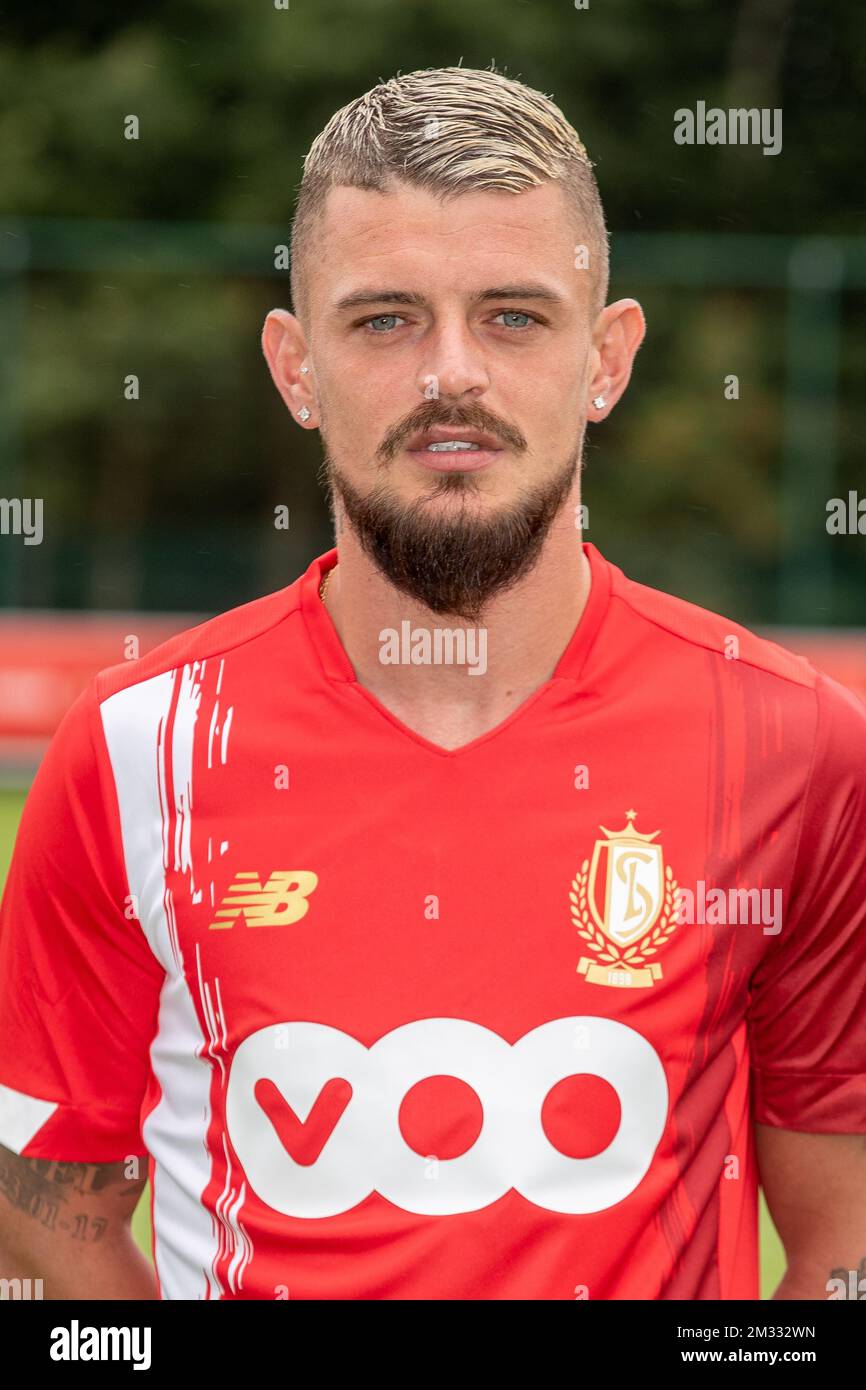 Standard's Maxime Lestienne poses for photographer, at the 2020-2021 photoshoot of Belgian ...