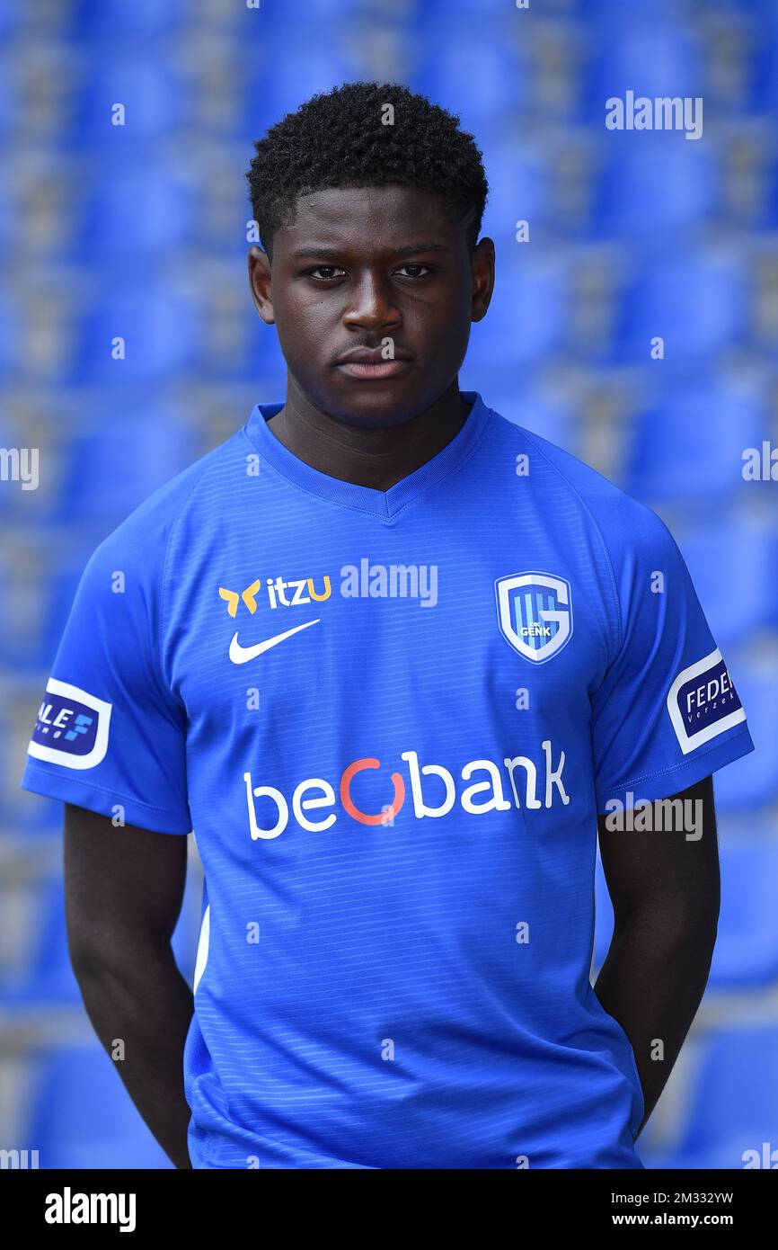 Genk's Bryan Limbombe poses for the photographer at the 2020-2021 ...