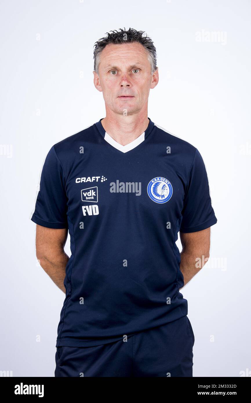 Gent's keeper coach Francky Vandendriessche poses for the photographer ...