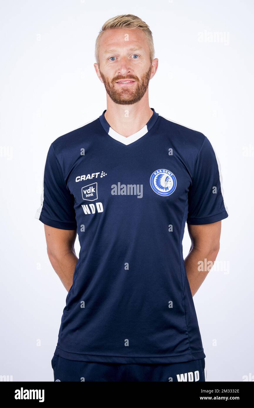 Gent's assistant coach Wim De Decker poses for the photographer, at the ...