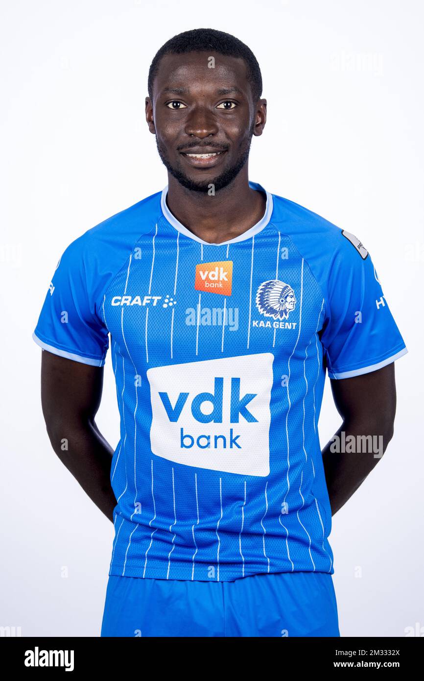 Gent's Nana Asare poses for the photographer, at the 2020-2021 ...