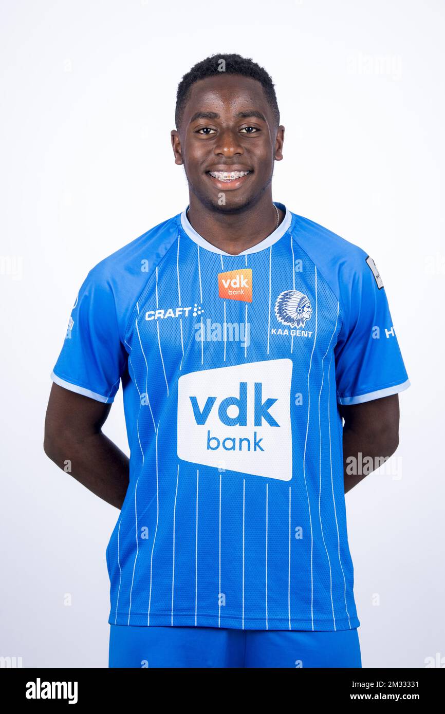 Gent's Dylan Mbayo poses for the photographer, at the 2020-2021 ...