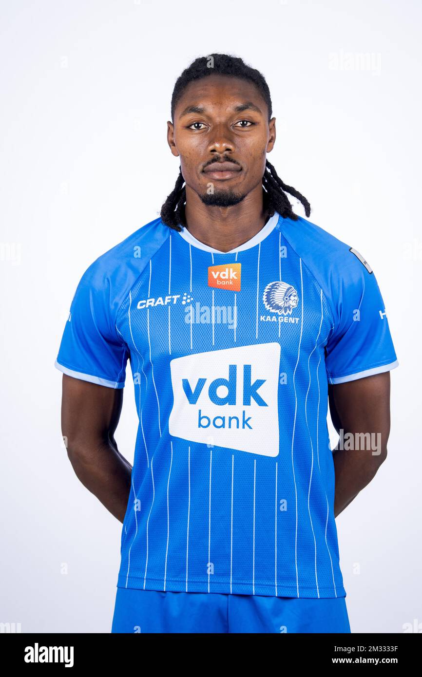 Gent's Jordan Botaka poses for the photographer, at the 2020-2021 ...