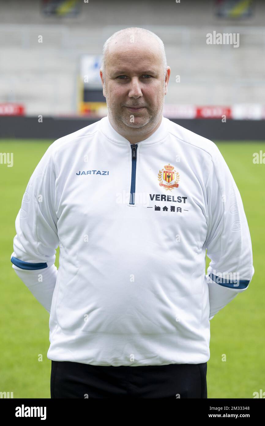 Mechelen's logistic staff member Marc Bols poses for the photographer ...