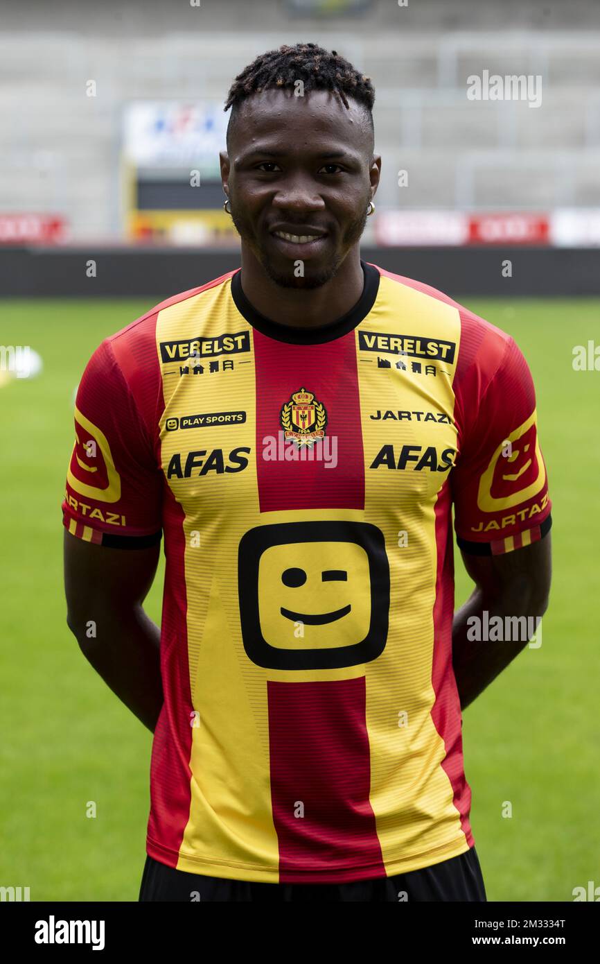 Mechelen's William Togui poses for the photographer, at the 2020-2021 ...
