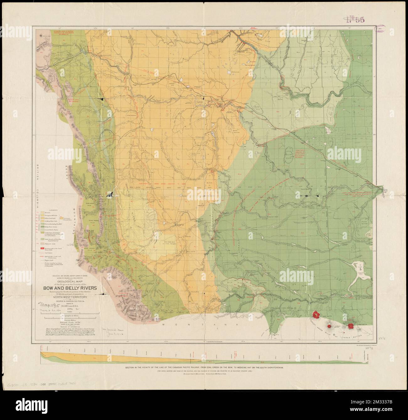 Geological map of the region in the vicinity of the Bow and Belly ...