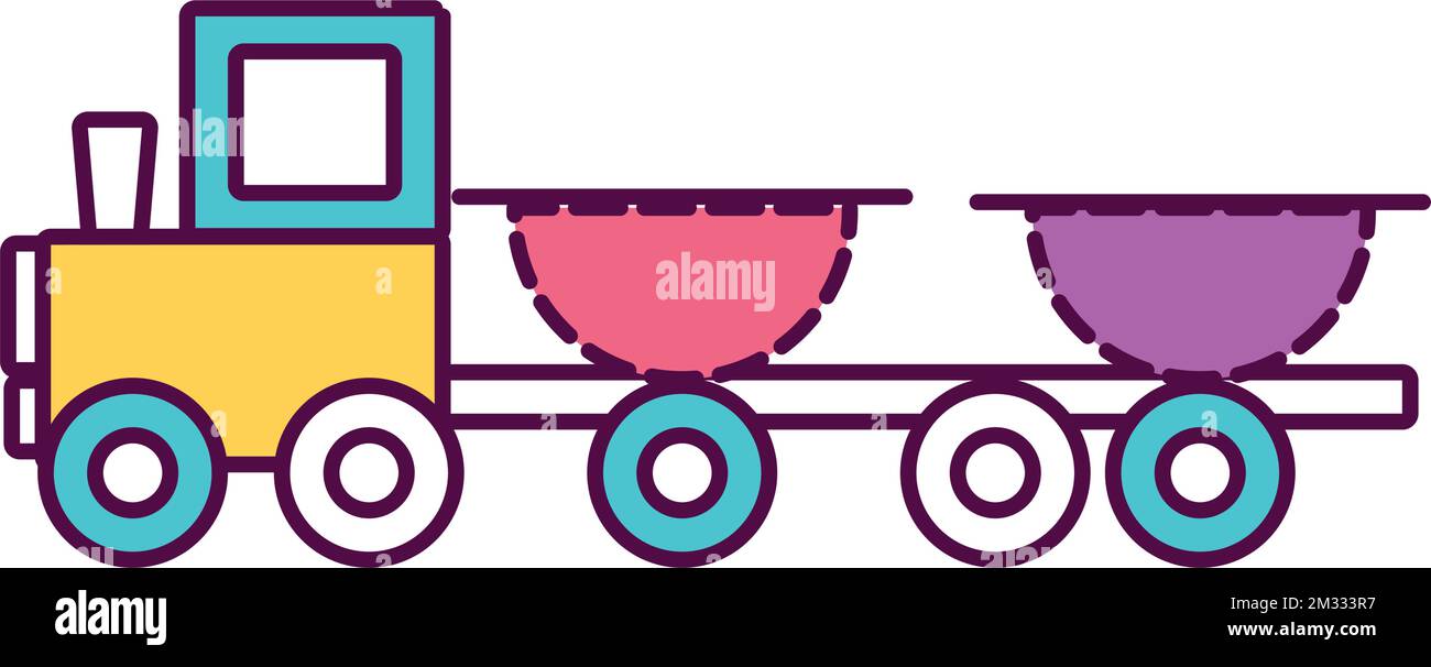 Fairground train Stock Vector Images - Alamy