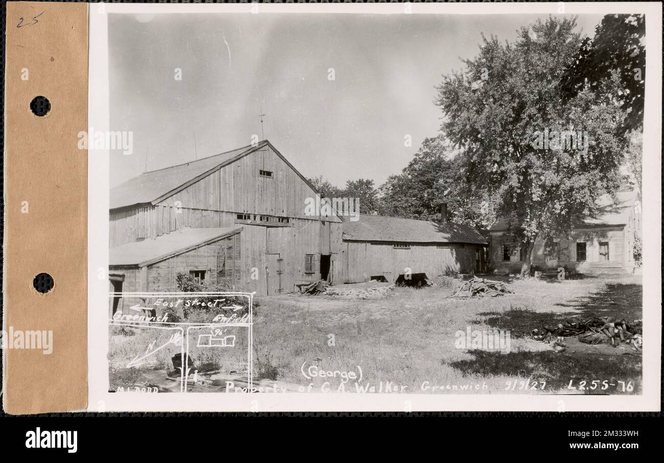 George A. Walker, house and barn, Greenwich, Mass., Sep. 9, 1927 ...