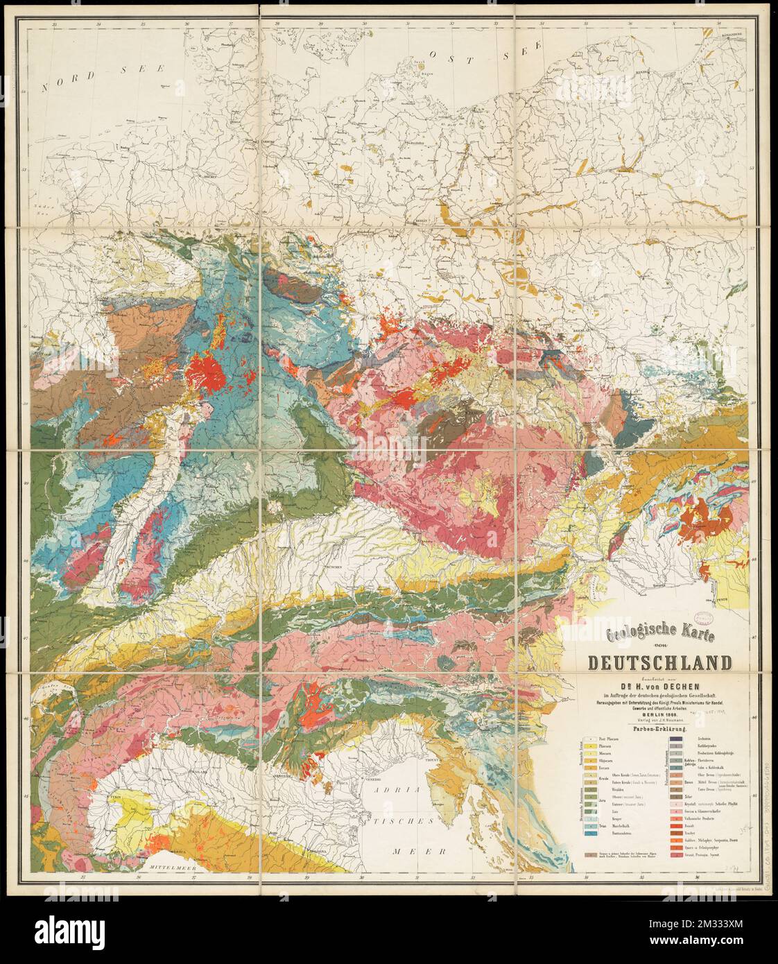 Geologische karte von Deutschland , Geology, Germany, Maps Norman B ...