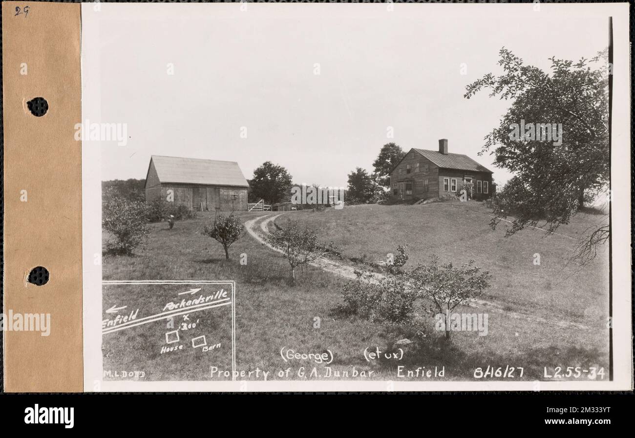 George A. Dunbar and wife, house and barn, Enfield, Mass., Aug. 16 ...