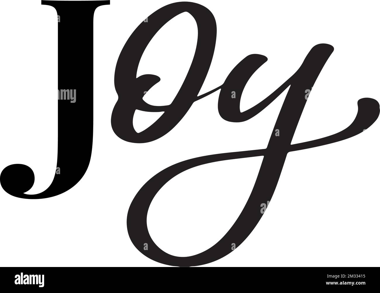 Joy text vector written with an elegant typography Stock Vector Image ...