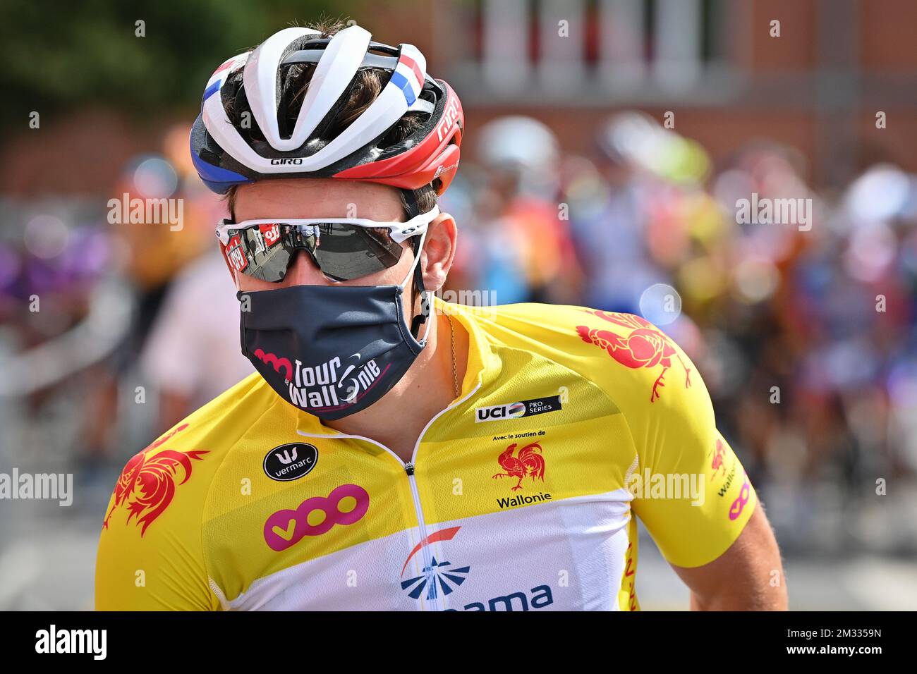 French Arnaud Demare of Groupama-FDJ at the start of the fourth stage ...
