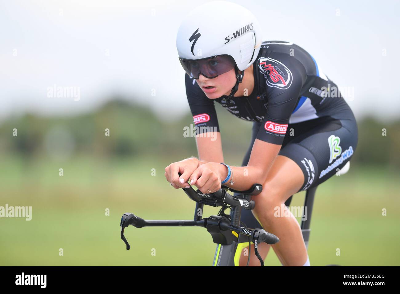 Belgian Kelly Van den Steen pictured in action during the women's elite ...