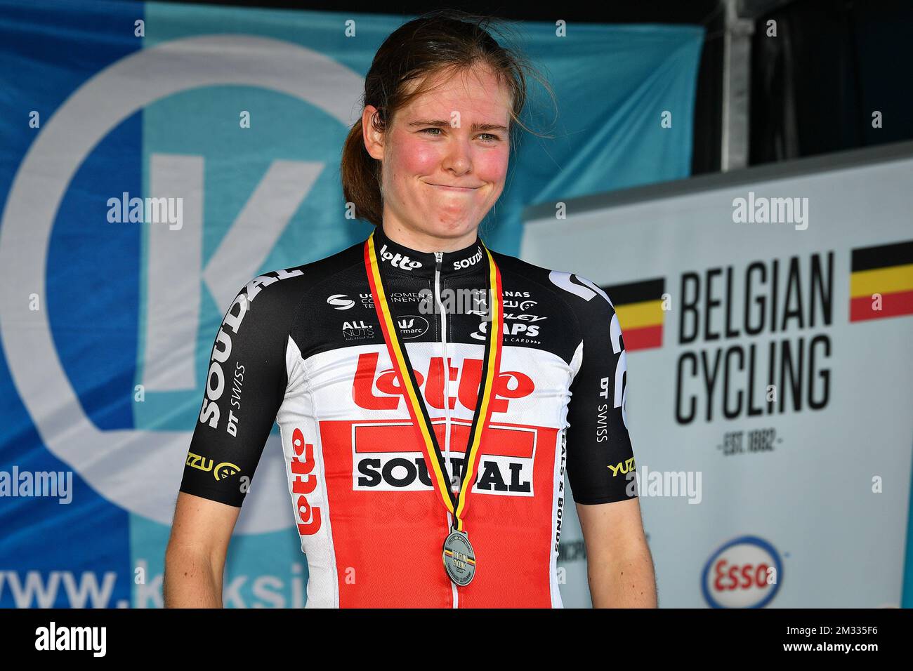 Belgian Julie Van De Velde of Lotto Soudal , winner of the bronze medal ...