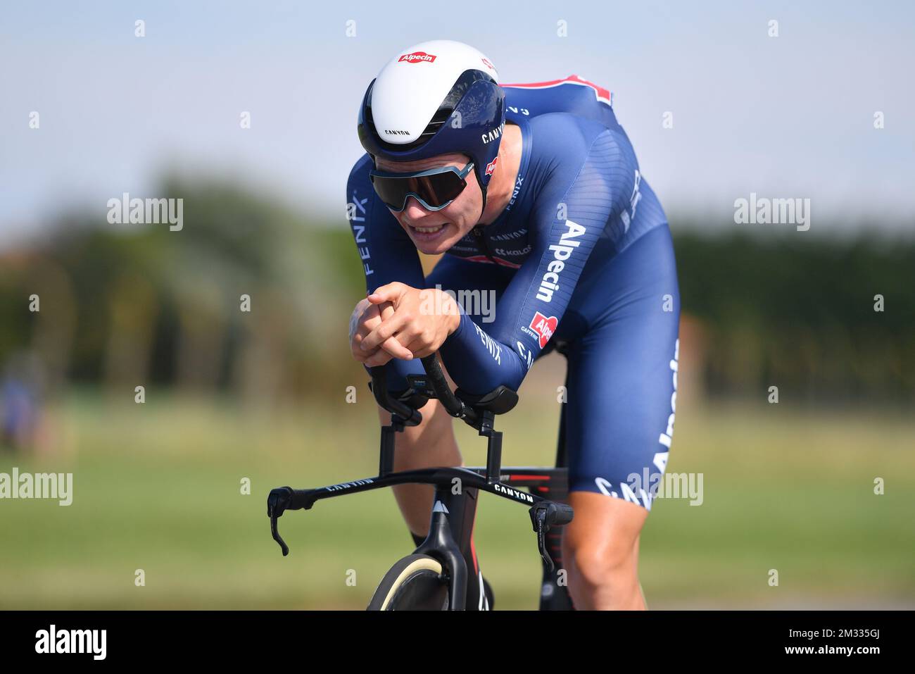 Belgian Senne Leysen of Alpecin-Fenix pictured in action during the men's elite individual time ...