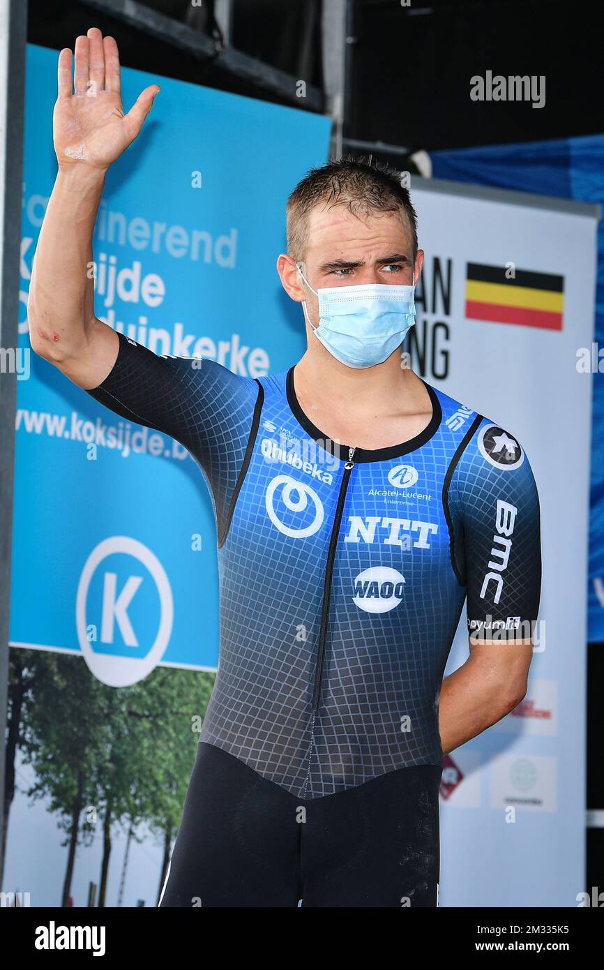 Silver medallist Victor Campenaerts of NTT Pro Cycling pictured on the ...
