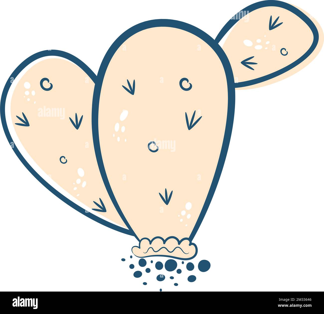 Isolated colored cactus flower sketch icon Vector Stock Vector Image ...