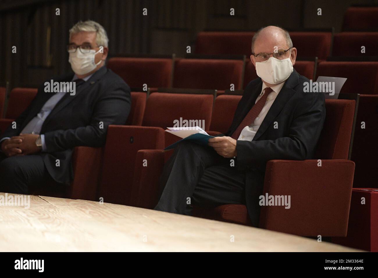 Hasselt mayor Steven Vandeput and Minister of Justice Koen Geens ...