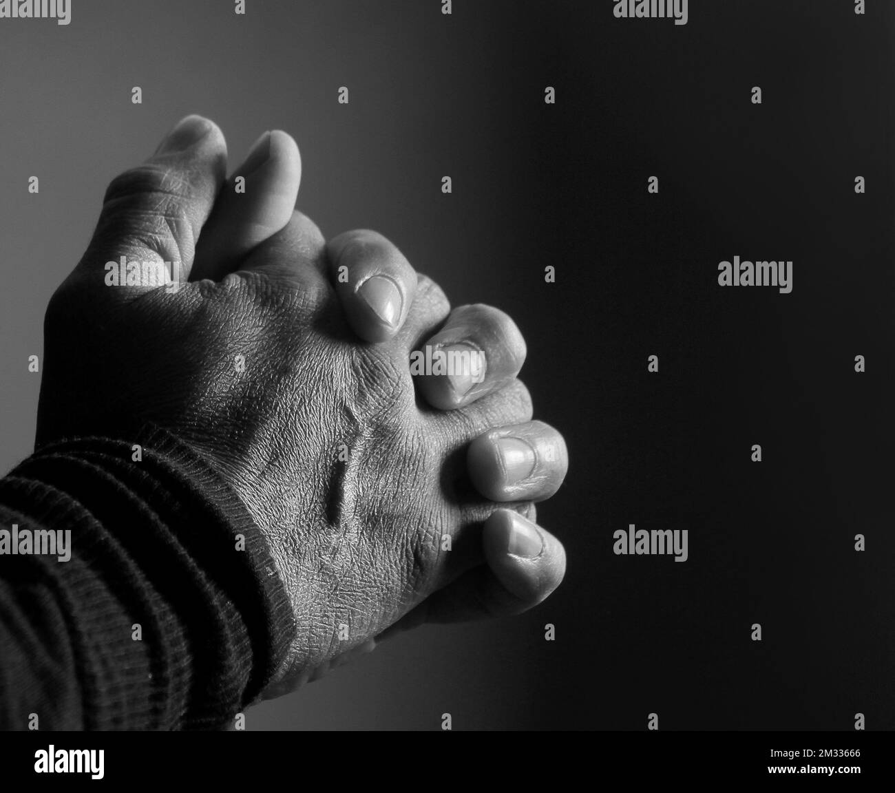 Black Praying Hands Background