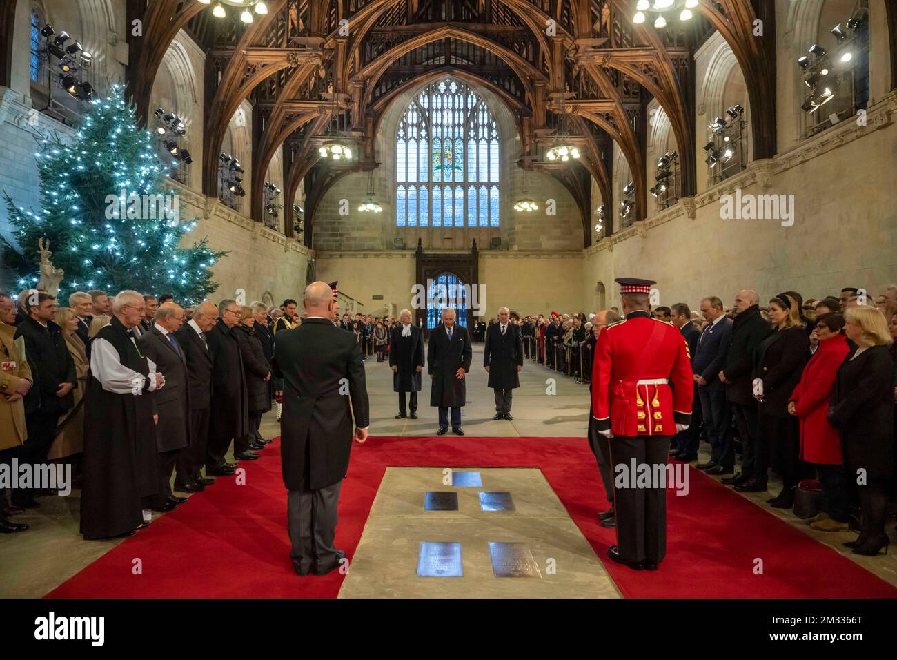 King Charles III during a visit to Westminster Hall, Houses of ...