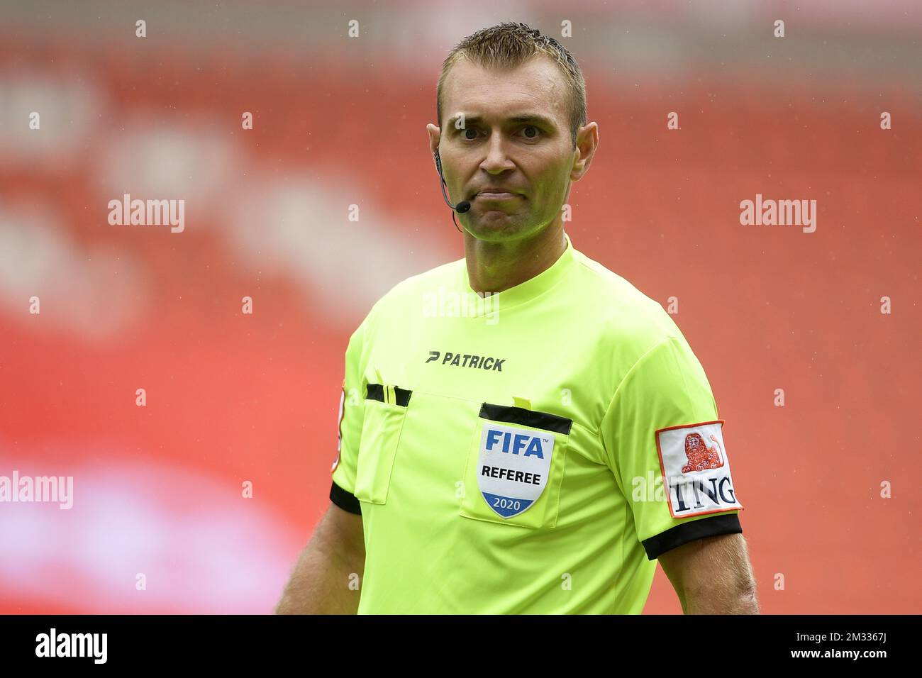 referee Nicolas Laforge pictured during the Jupiler Pro League match ...