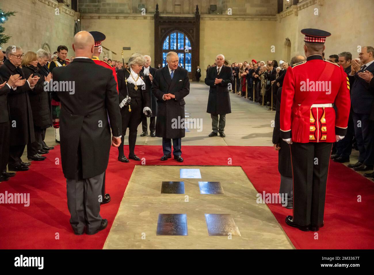 King Charles III during a visit to Westminster Hall, Houses of ...