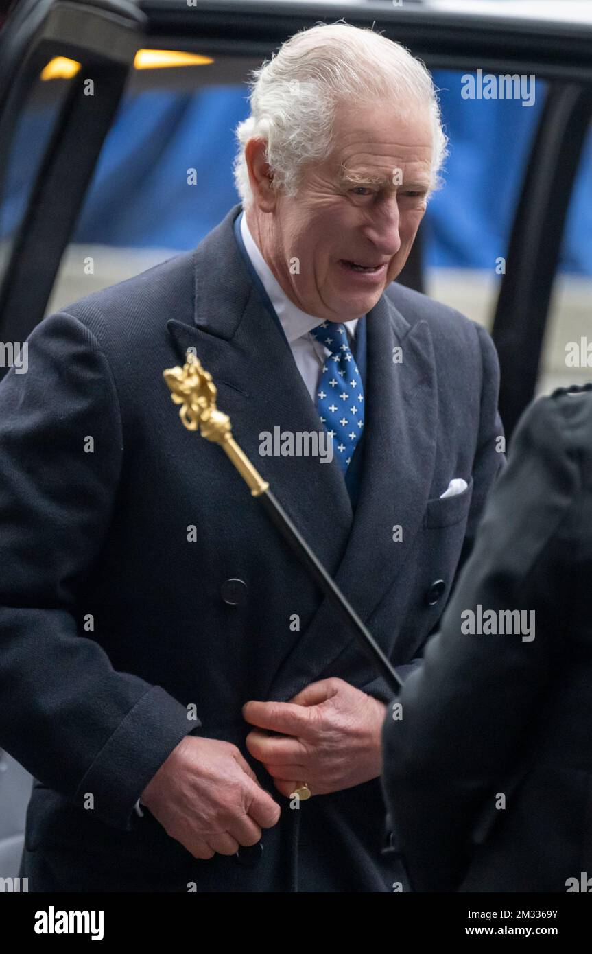 King Charles III arrives for a visit to Westminster Hall, Houses of ...