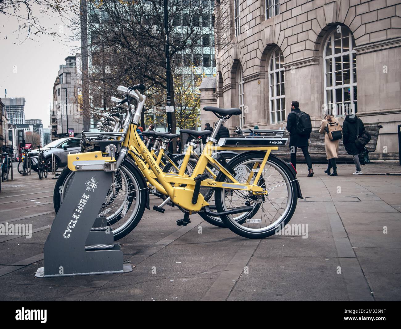 Cycle Hire on the streets of Manchester Stock Photo - Alamy