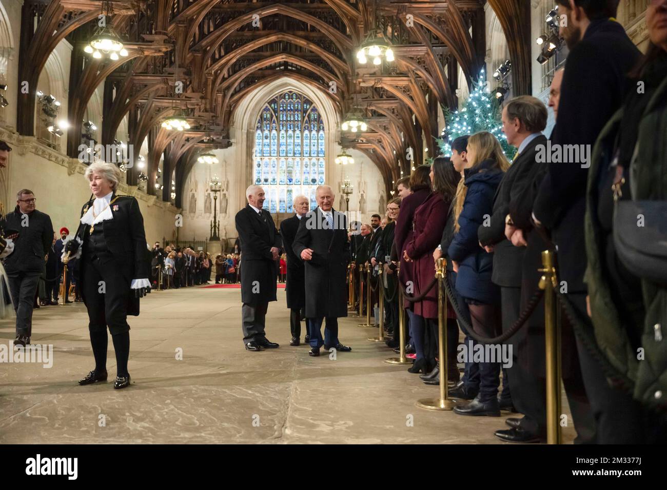 King Charles III during a visit to Westminster Hall, Houses of ...