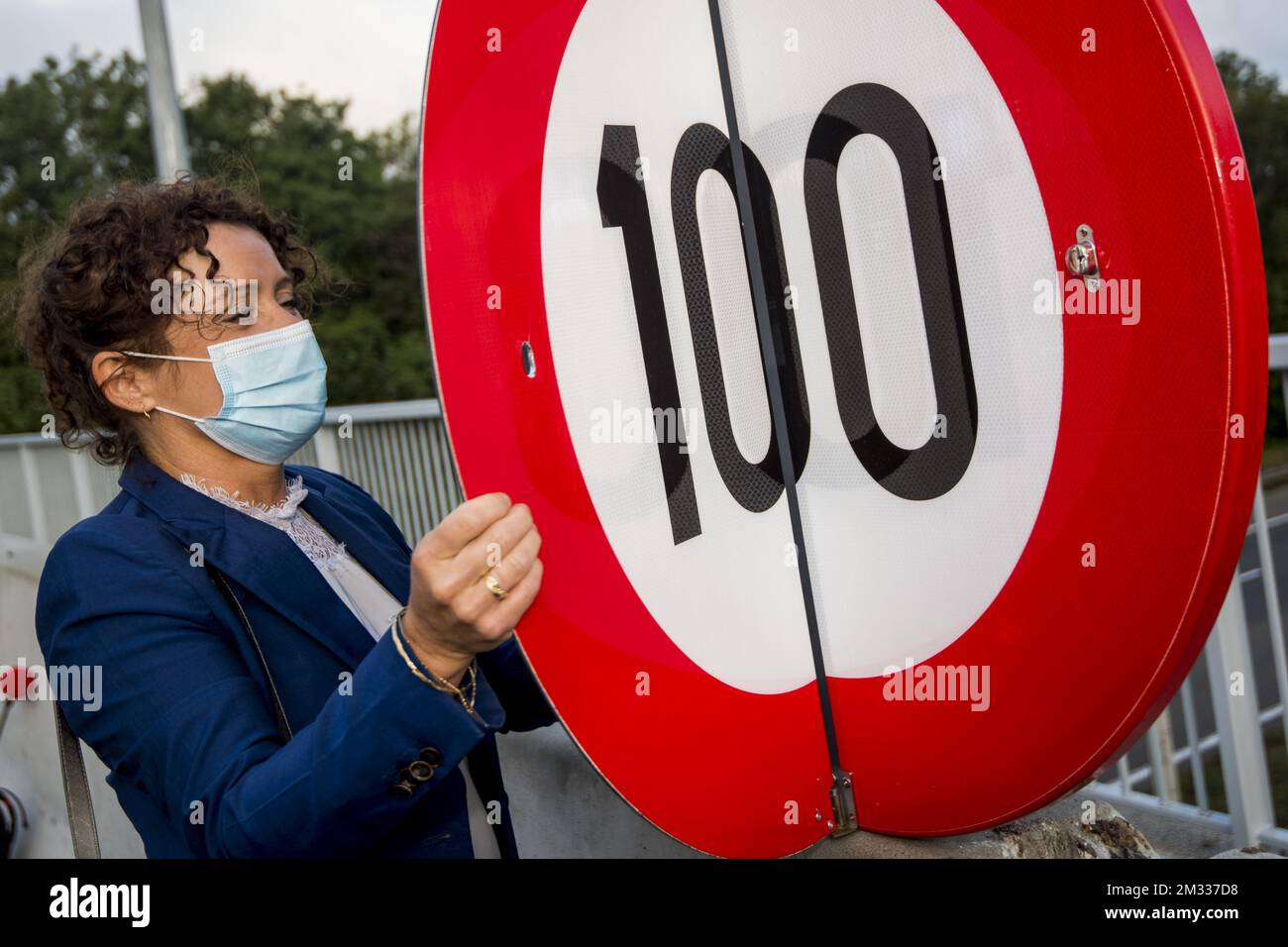 Flemish Minister of Mobility, Public Work Lydia Peeters pictured during ...