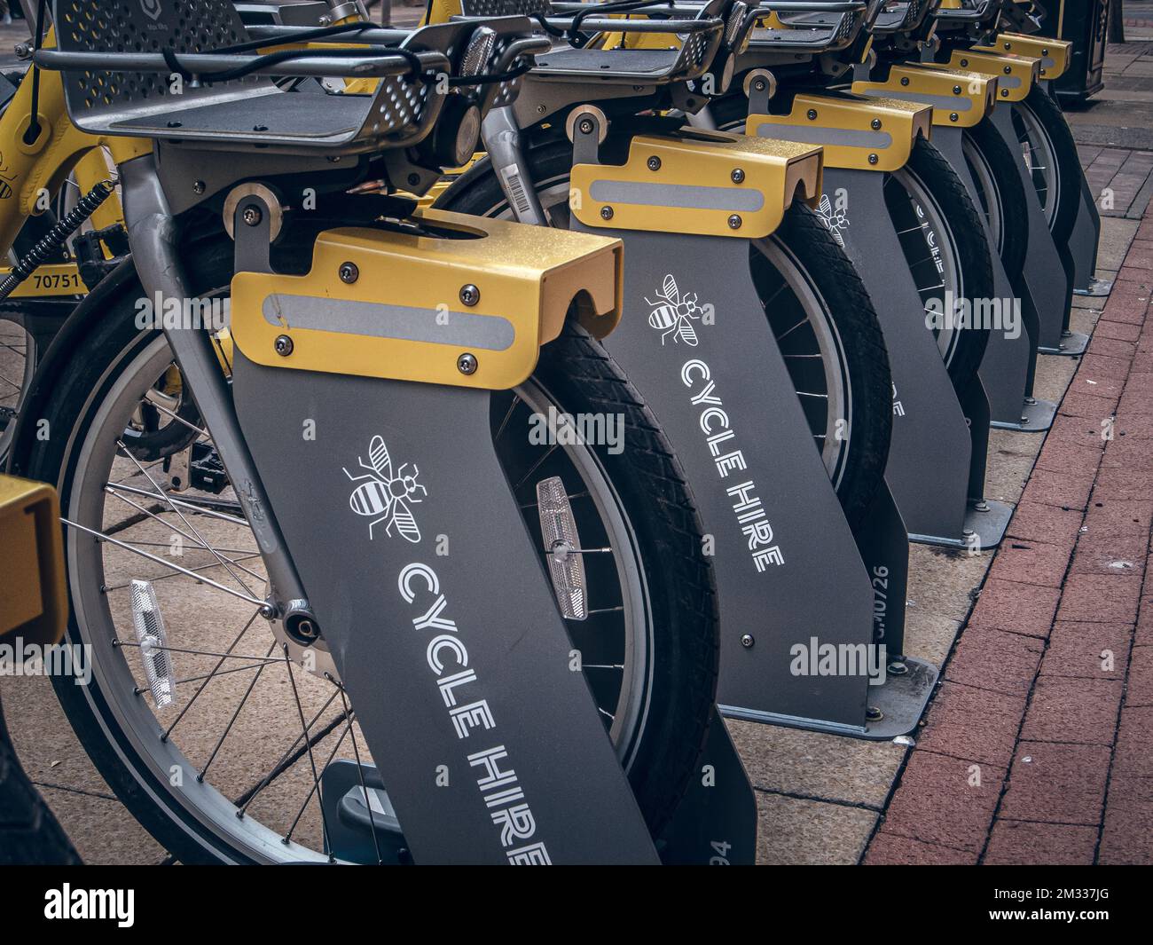 Cycle Hire on the streets of Manchester Stock Photo - Alamy