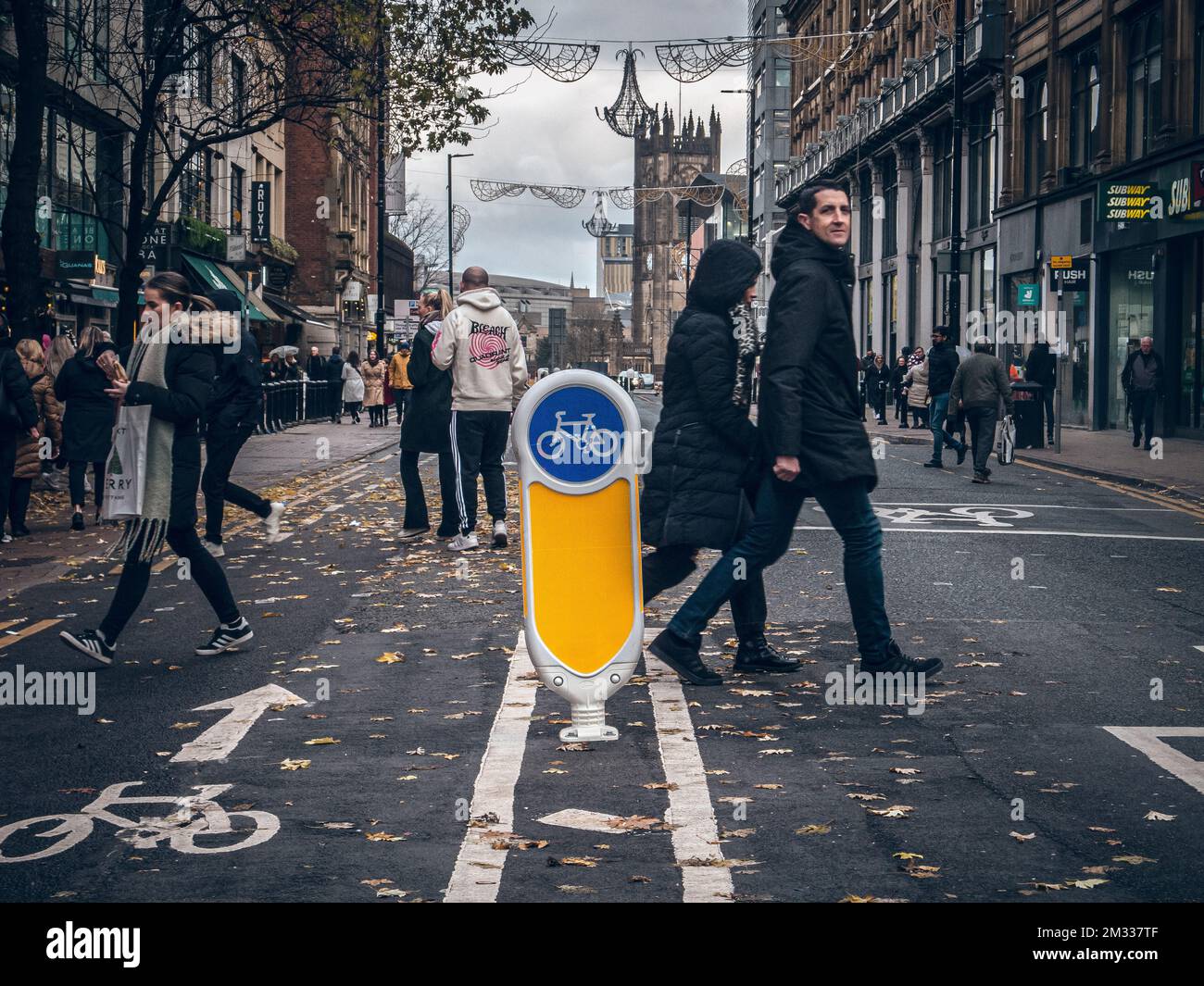 Traffic signs with pedestrians in England Stock Photo - Alamy