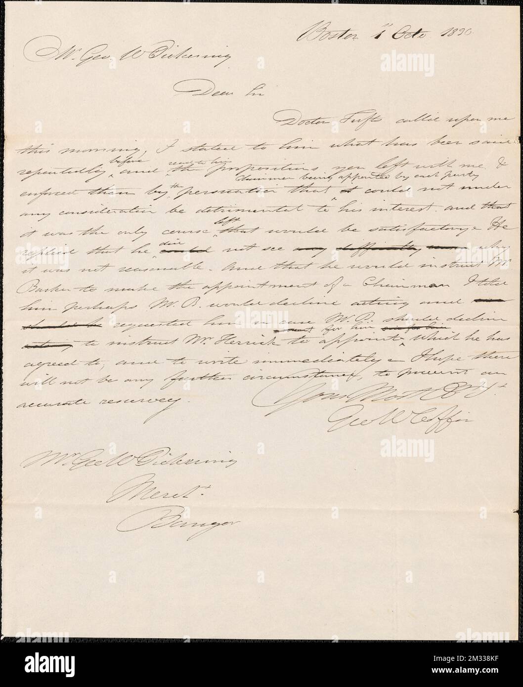 George Coffin to George Pickering, 1 October 1830 , Public land sales ...
