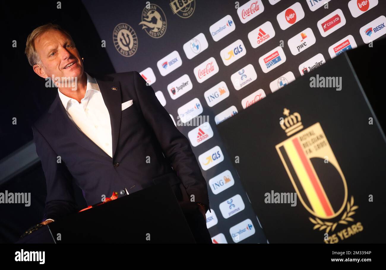 KBVB URBSFA CEO Peter Bossaert pictured at a ceremony for the first ...