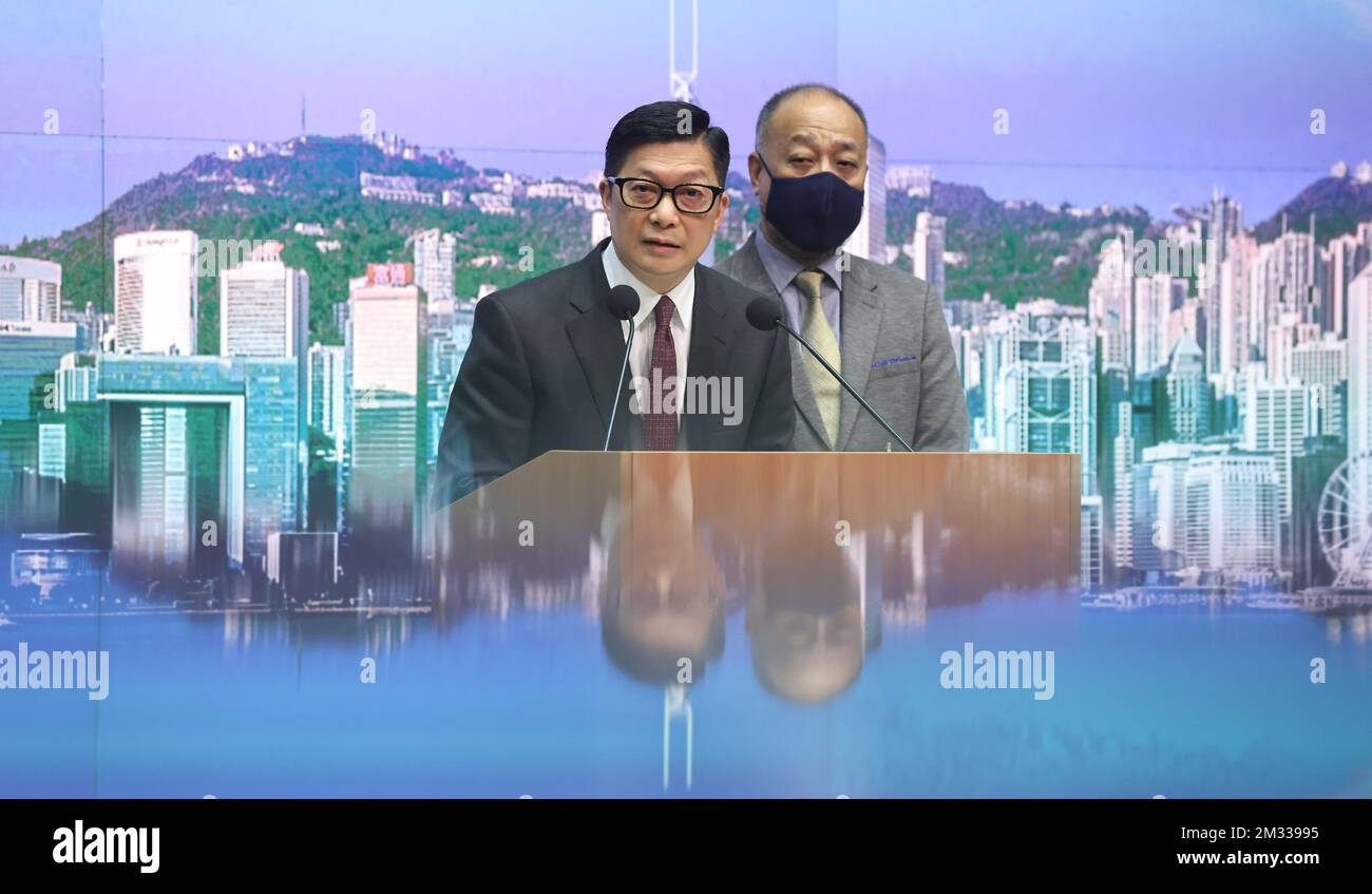 Secretary for Security Chris Tang Ping-keung (left) and Fight Crime ...