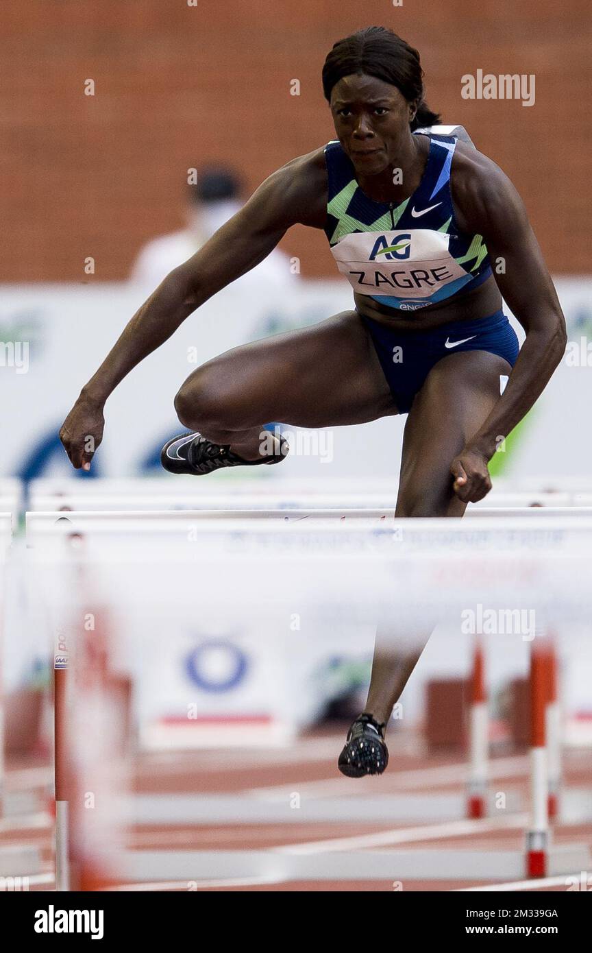 Belgian Anne Zagre pictured in action during the 2020 edition of the AG ...