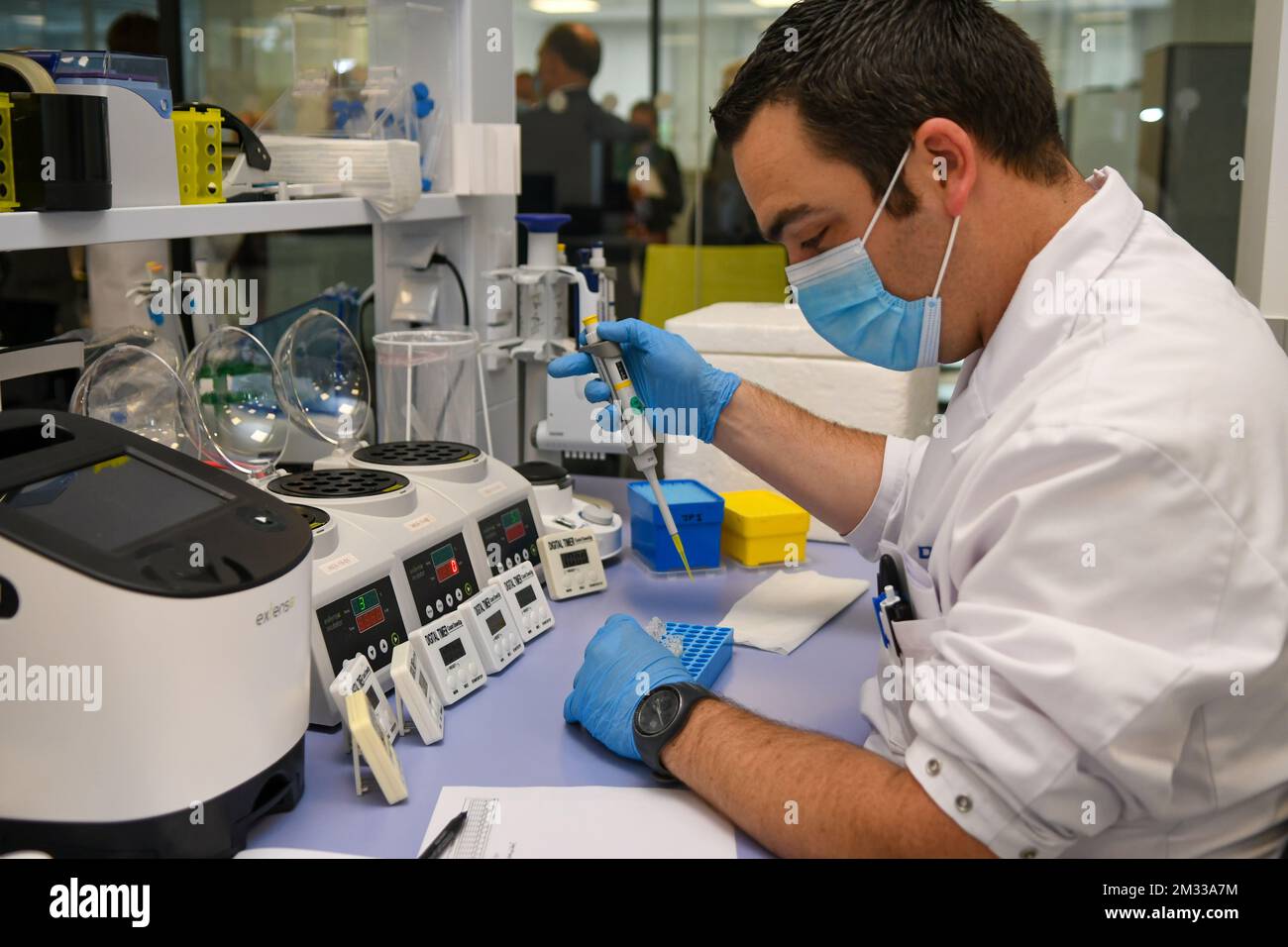 Illustration picture taken during the presentation of a Covid-19 rapid ...