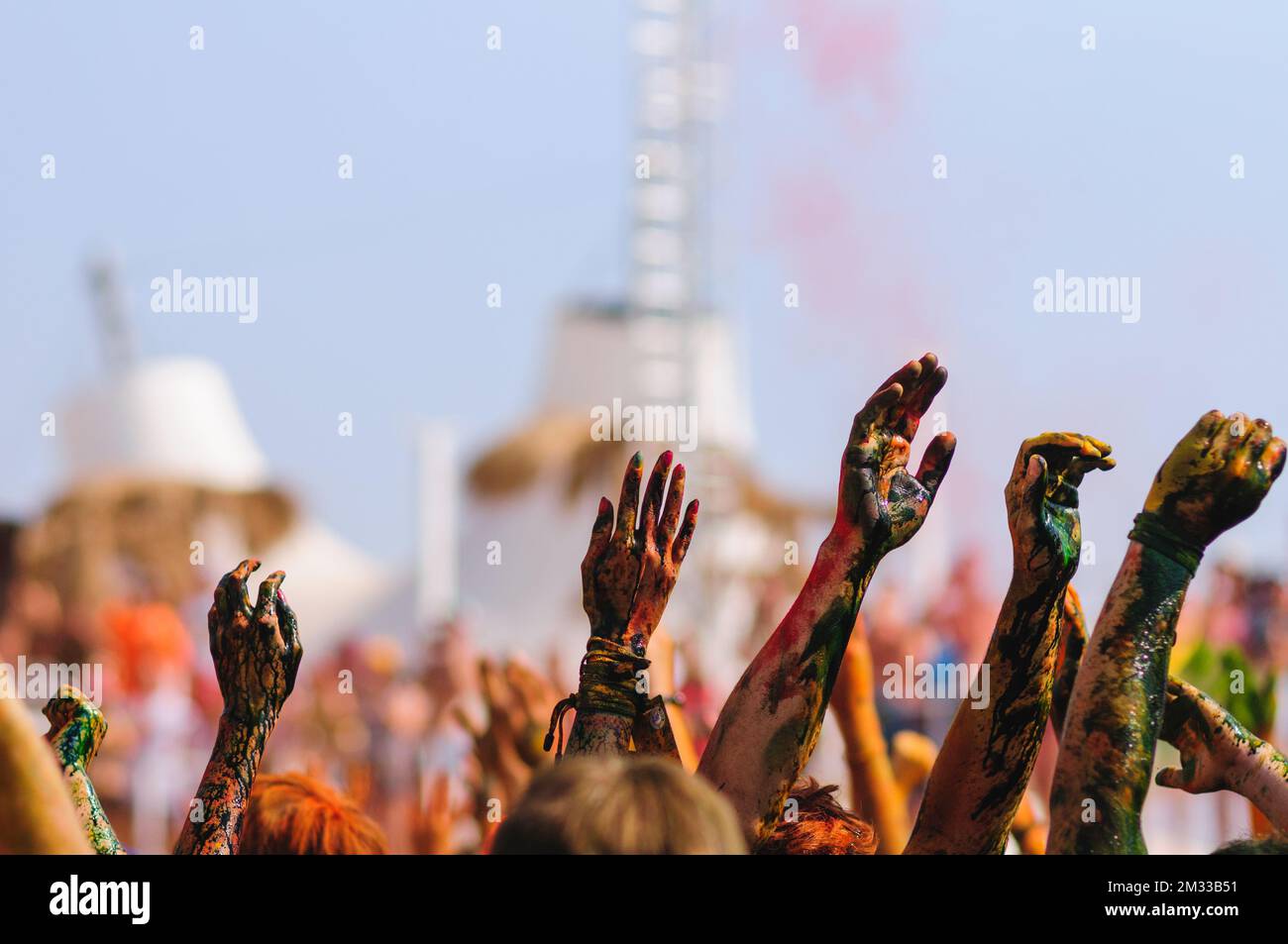 Young people having fun at the festival Stock Photo - Alamy