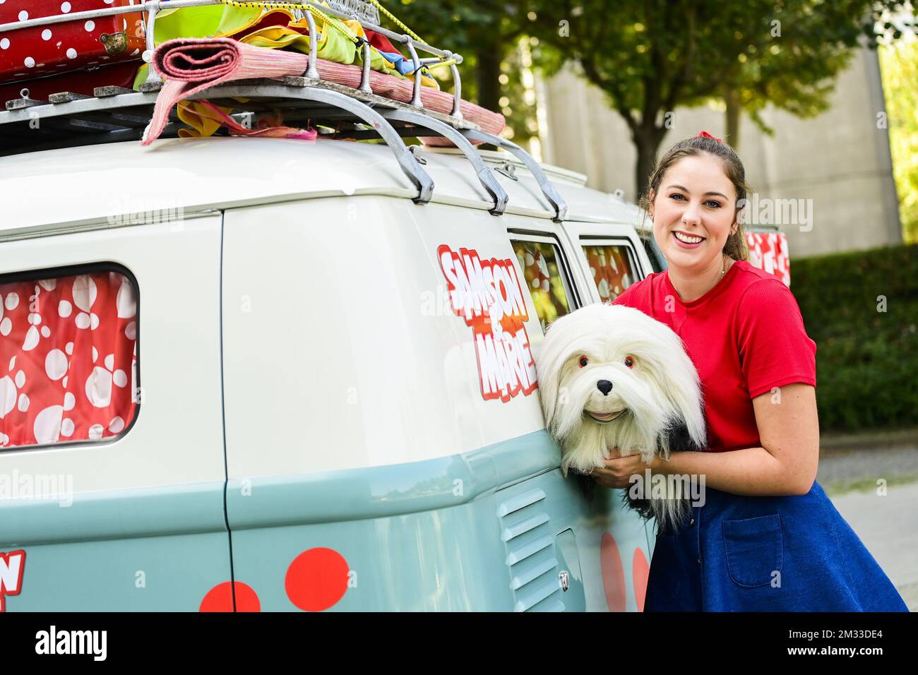 Samson & Marie pose for the photographer during a photoshoot with ...