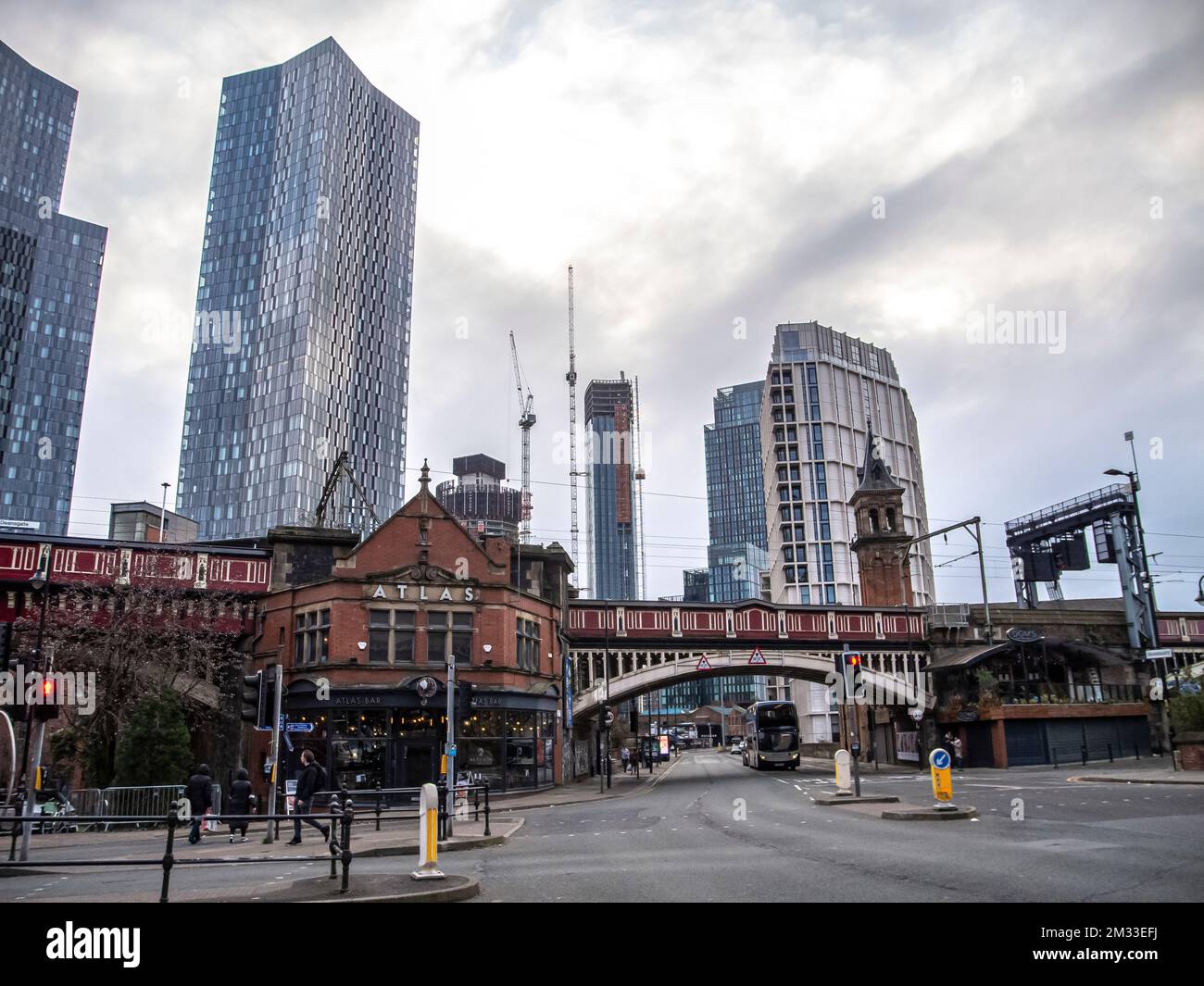 Manchester city bridges Stock Photo - Alamy