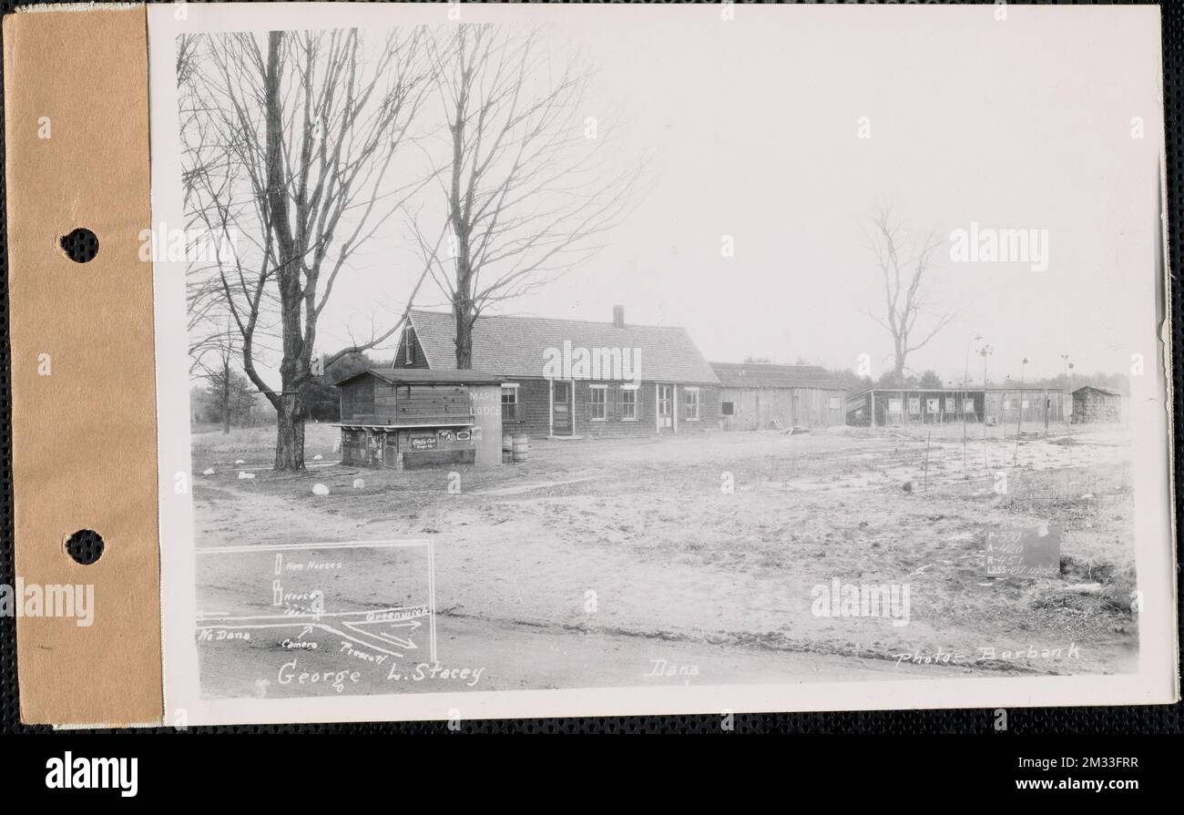 George L. Stacey, house, shed, stand, etc. ('Maple Lodge'), Dana, Mass ...