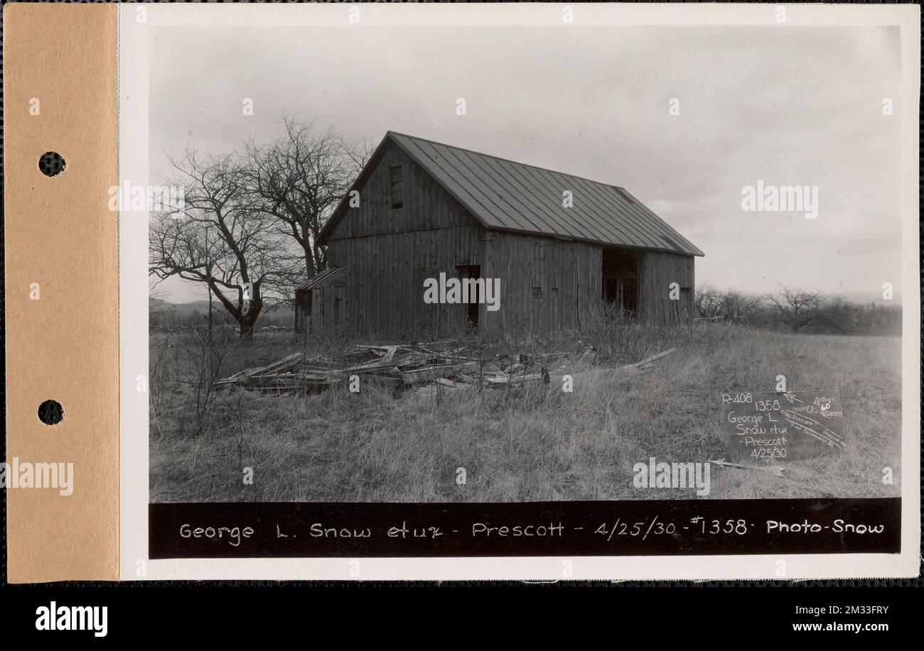 George L. Snow and wife, barn, Prescott, Mass., Apr. 25, 1930 : Parcel ...