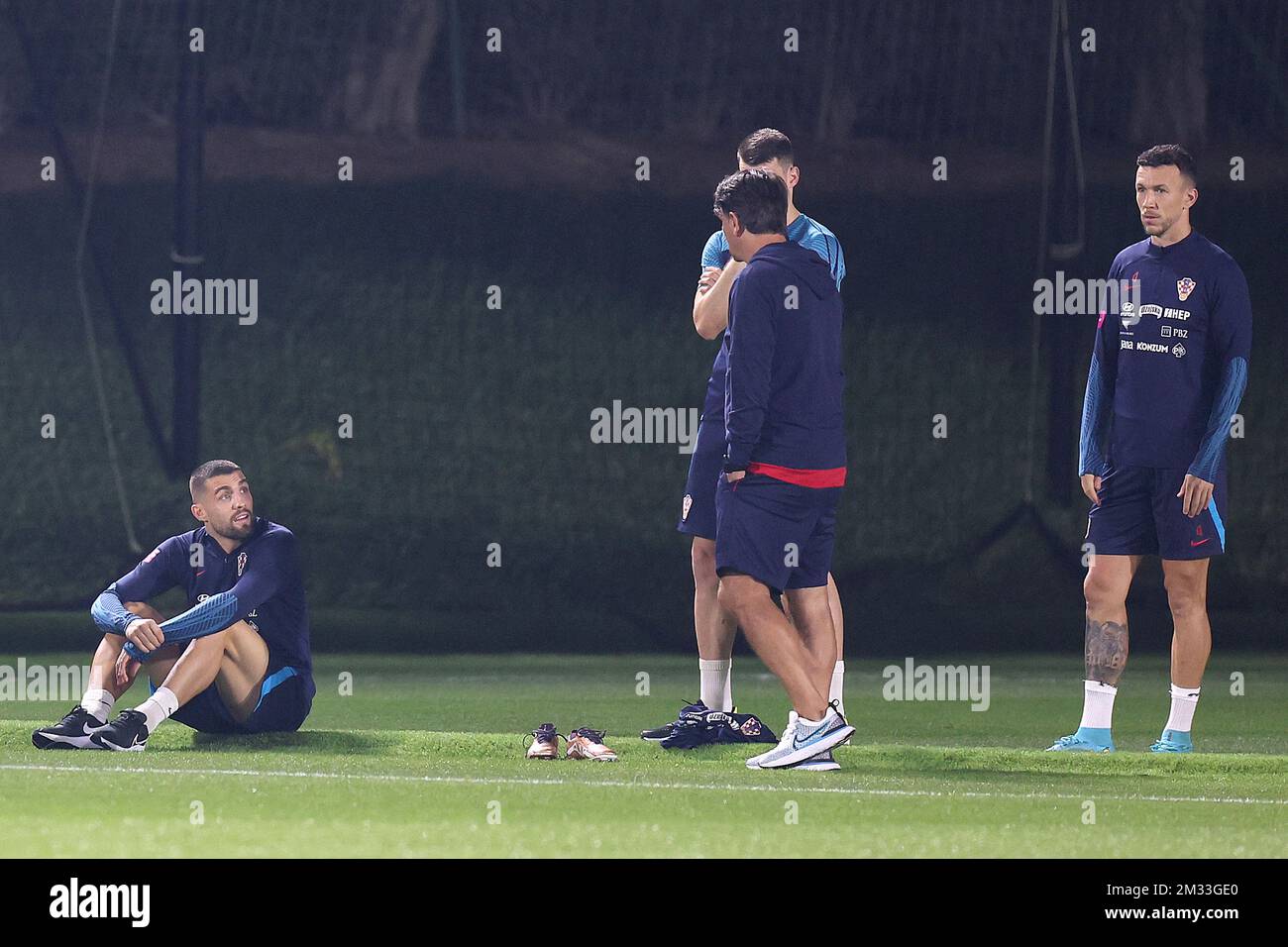 Mateo Kovacic and Ivan Perisic during Croatia training session at Al ...