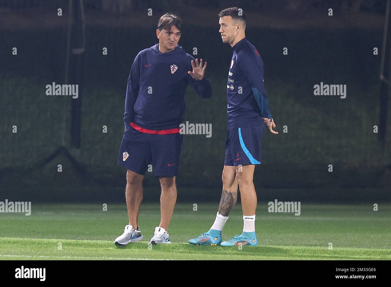Ivan Perisic and Zlatko Dalic during Croatia training session at Al ...