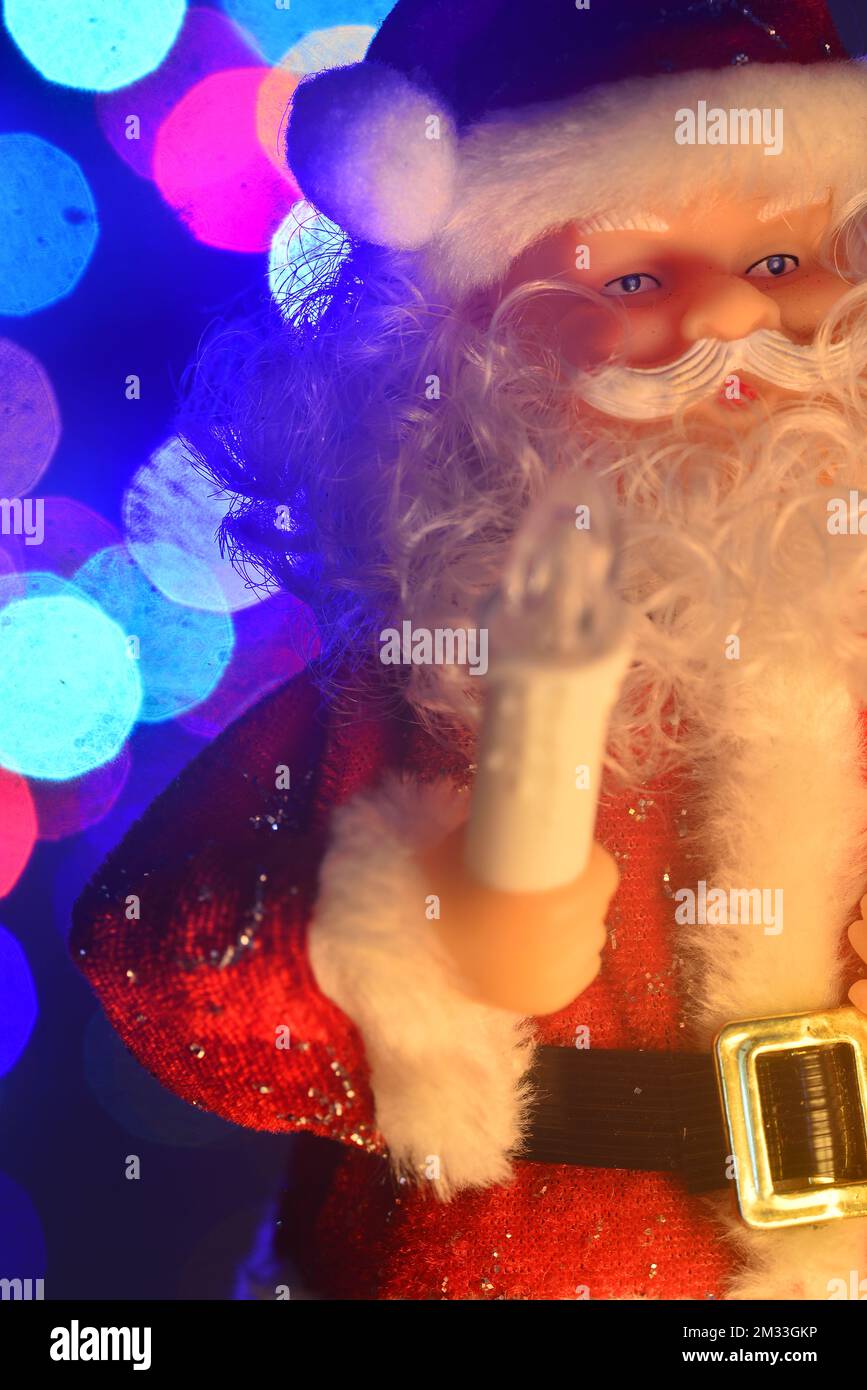 Santa Claus puppet close up Stock Photo - Alamy