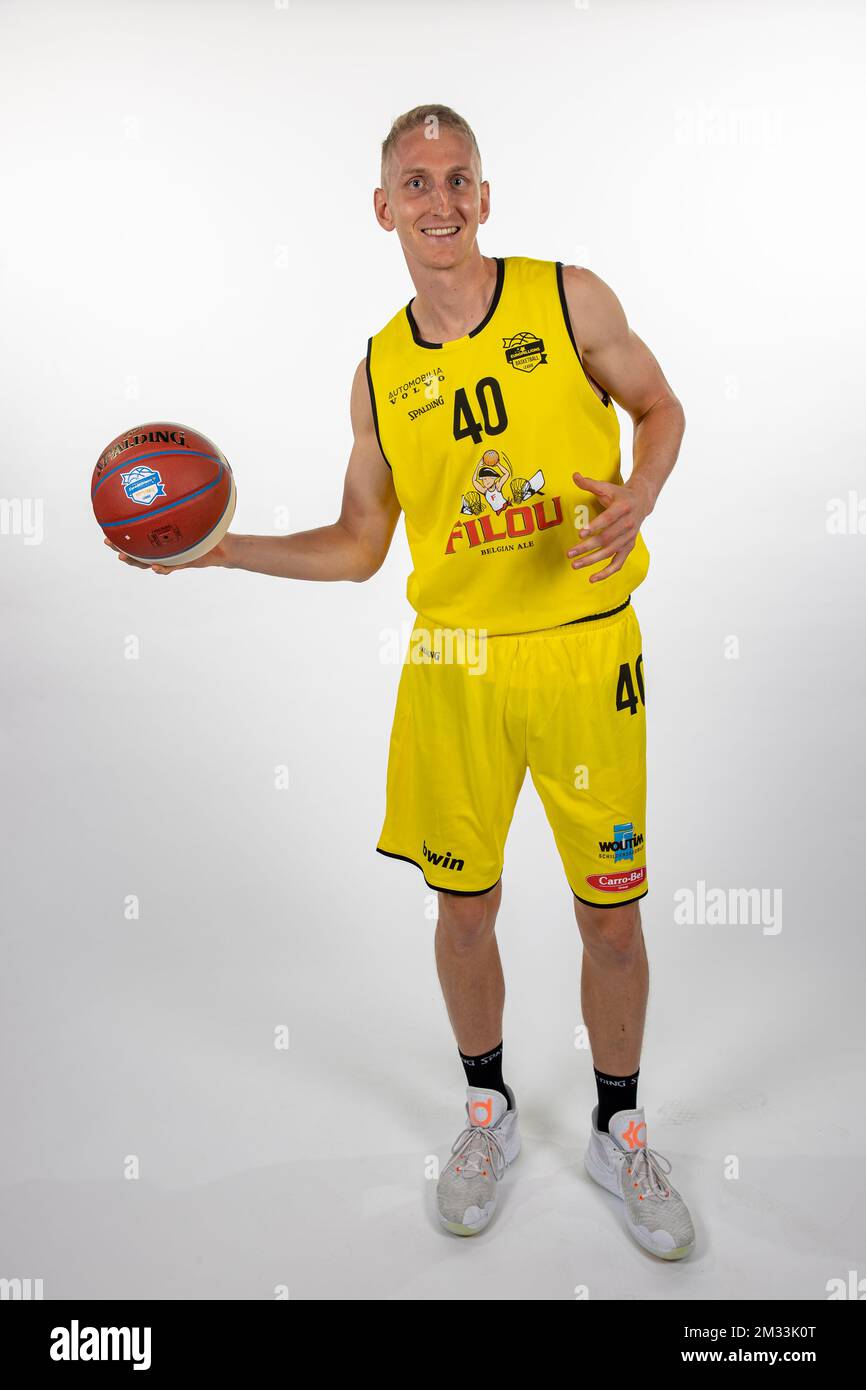 Oostende's Thomas Welsh poses at a photoshoot of Belgian Basketball ...