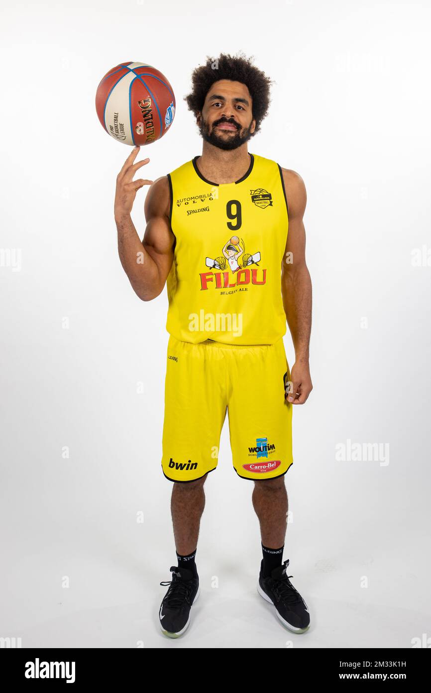 Oostende's Jean-Marc Mwema poses at a photoshoot of Belgian Basketball ...