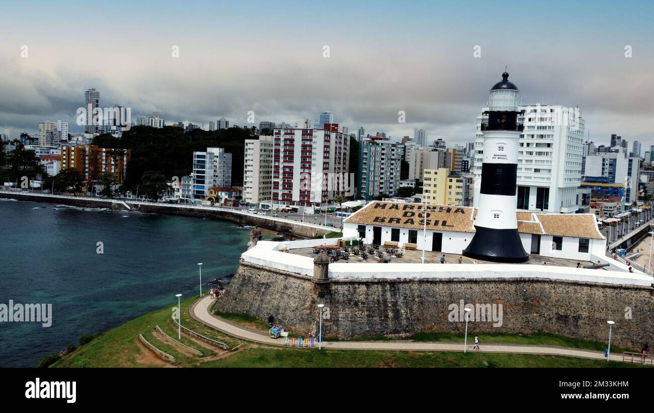 salvador, bahia, brazil - november 20, 2022: View of Santo Antonio Fort ...
